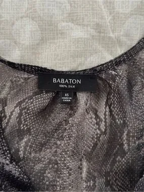 Babaton | Tops | Babaton Aritzia Silk Snakeskin Sheer Alexander Wrap ...